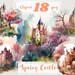 Spring Castle Clipart, Palace Clip Art, Png. Digital Watercolor. Free ...