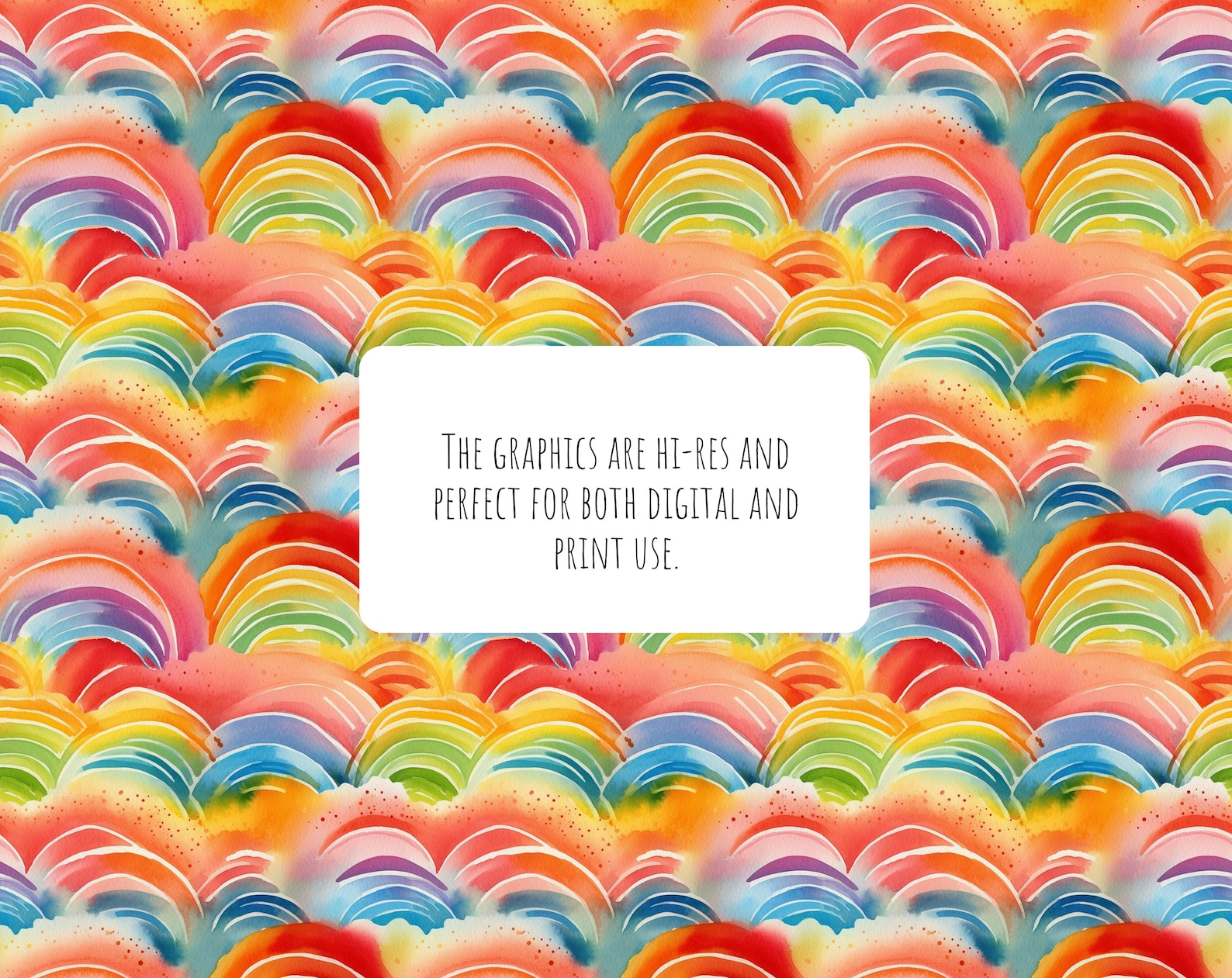 Rainbow Digital Paper Seamless Pattern Colored Pattern. - Etsy