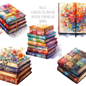 Book Clipart Books Bundle Reading Clipart Library Clipart - Etsy