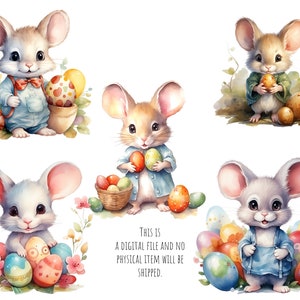 Easter Clipart, Easter Mouse Clipart, Spring Clipart, Boho Easter, Junk ...