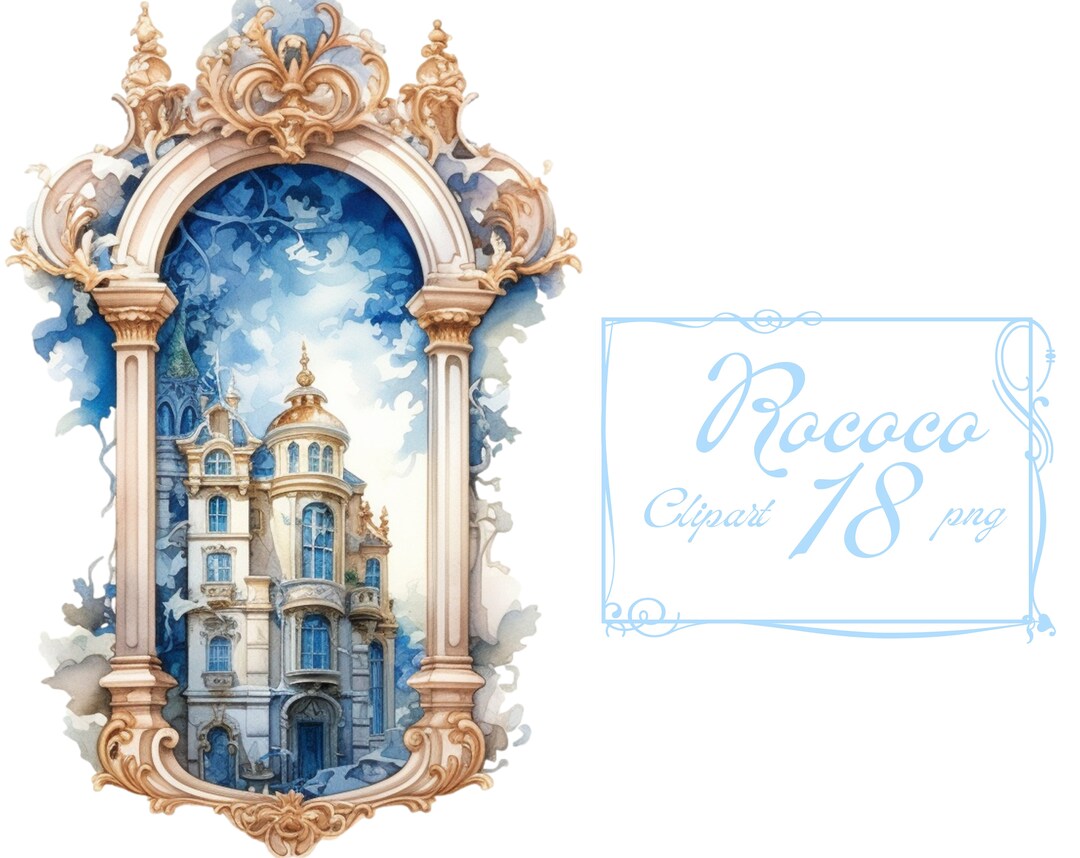 Palace Interior Clipart, Rococo Living Room Bundle, Historical Interior ...