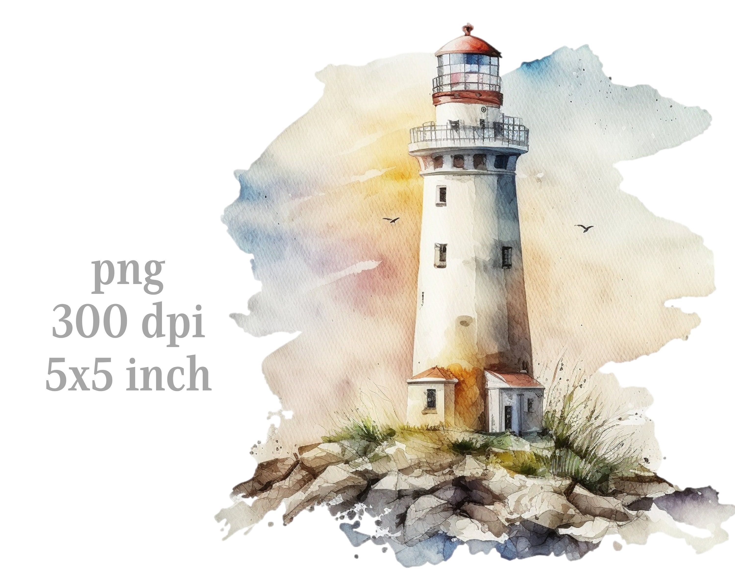Lighthouse Clipart. Sea Clipart Nautical Clip Art PNG. - Etsy Australia