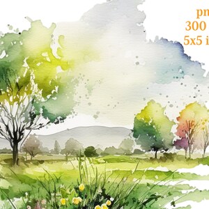 Spring Field Clipart. Grass Clipart. Spring Clipart. Floral Clipart ...