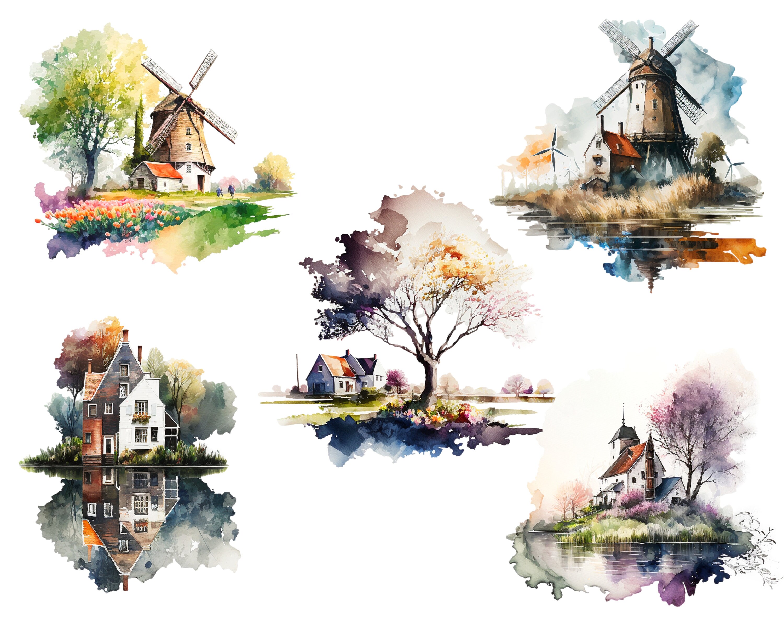 Holland Clipart Netherlands Clip Art Tulip Clipart - Etsy Australia