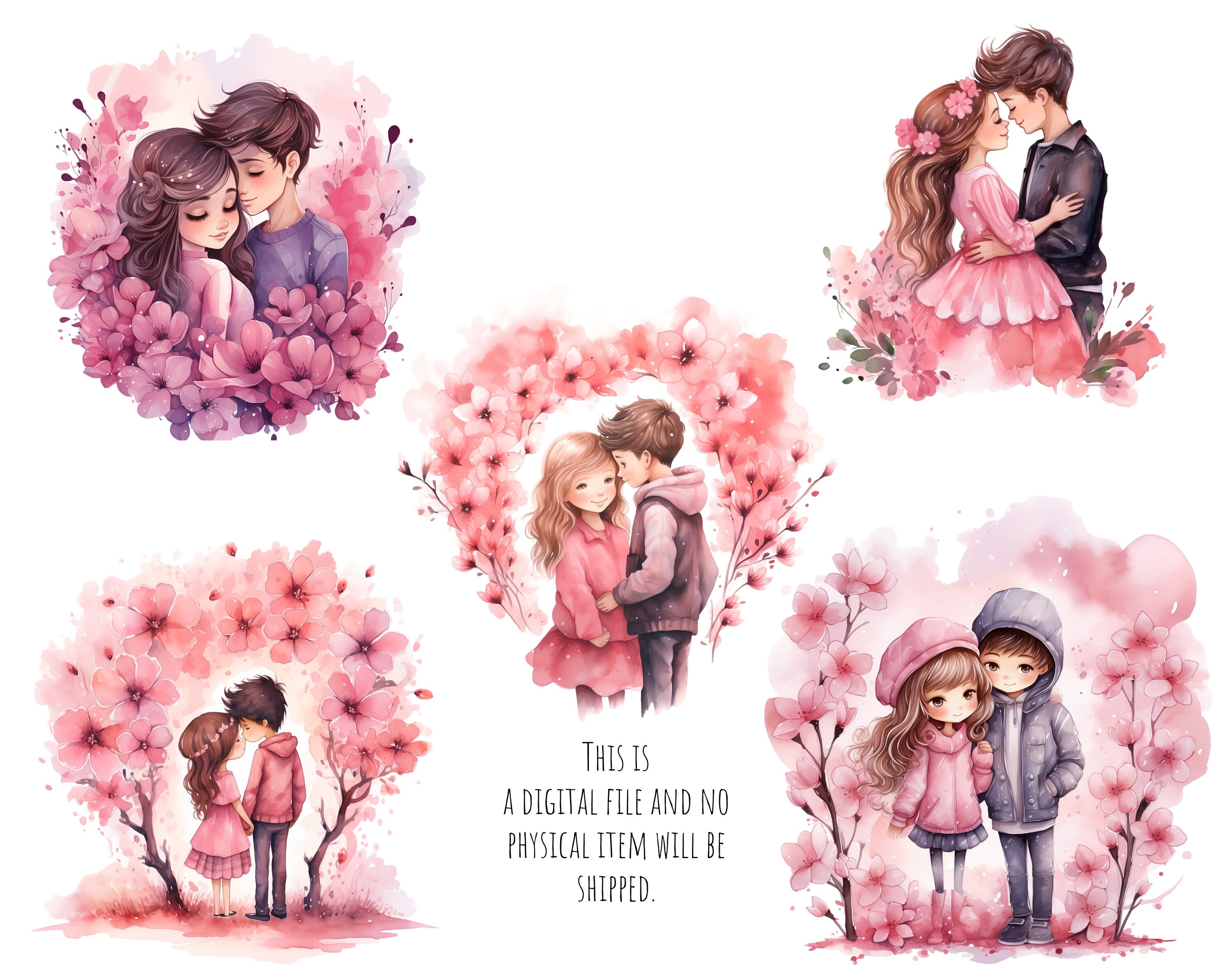 Valentines Clipart, Pink Heart Clipart. Love Clip Art, Wedding PNG ...