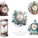 Clock Clipart. Vintage Clipart, Retro Clip Art, Boho. Watch, Hourglass ...