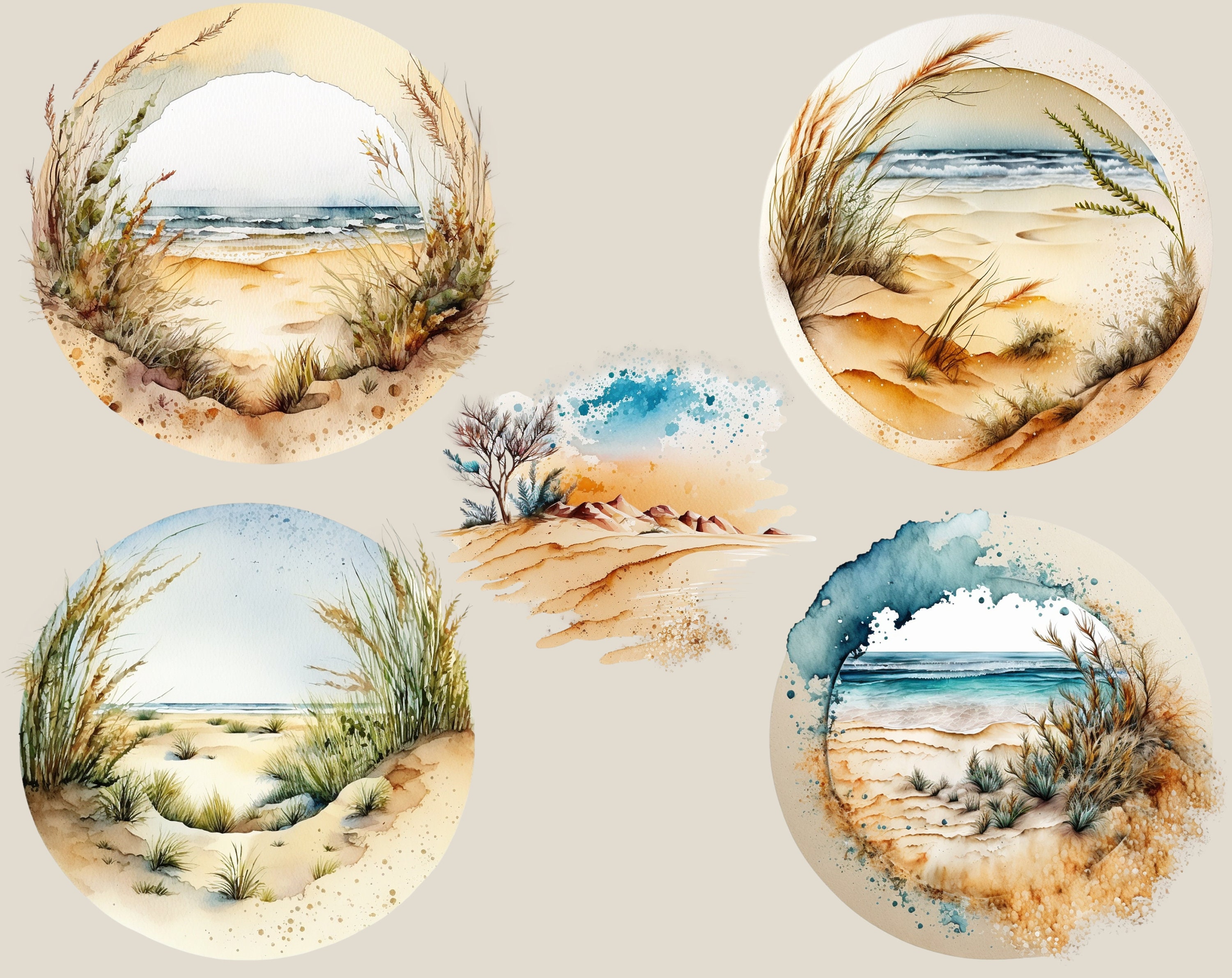 Beach Clipart. Sea Clipart Seaside Clip Art Seashore - Etsy Australia