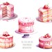 Cakes Clipart, Sweets Clip Art, St. Valentine's Day, Png. Digital ...