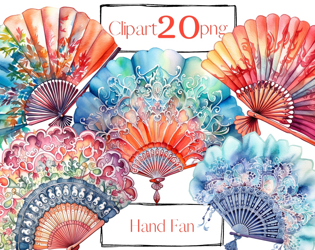 Hand Fan Clipart, Vintage Clipart, Retro Clipart, Victorian Clipart ...