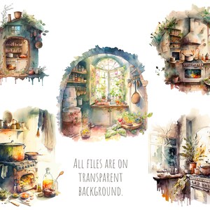 Fairy Kitchen Clipart, Png. Magic Cooking. Elf Food. Digital Watercolor ...