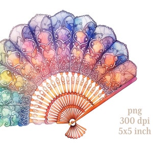 Hand Fan Clipart, Vintage Clipart, Retro Clipart, Victorian Clipart ...