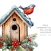 Birdhouse Clipart, Winter Birds Clipart, Christmas Clipart, Winter ...