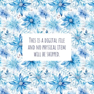 Winter Flowers Digital Paper, Seamless Pattern, Floral Pattern. Winter ...