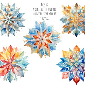 Snowflakes Clipart, Snow Clipart, Winter Clipart, Christmas. Digital ...