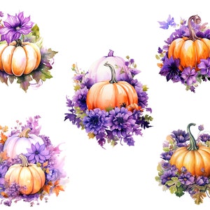 Violet Pumpkin Clipart, Garden, Fall Clipart, Autumn, Png. Digital ...