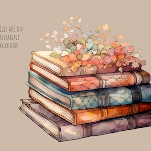 Book Clipart Books Bundle Reading Clipart Library Clipart - Etsy