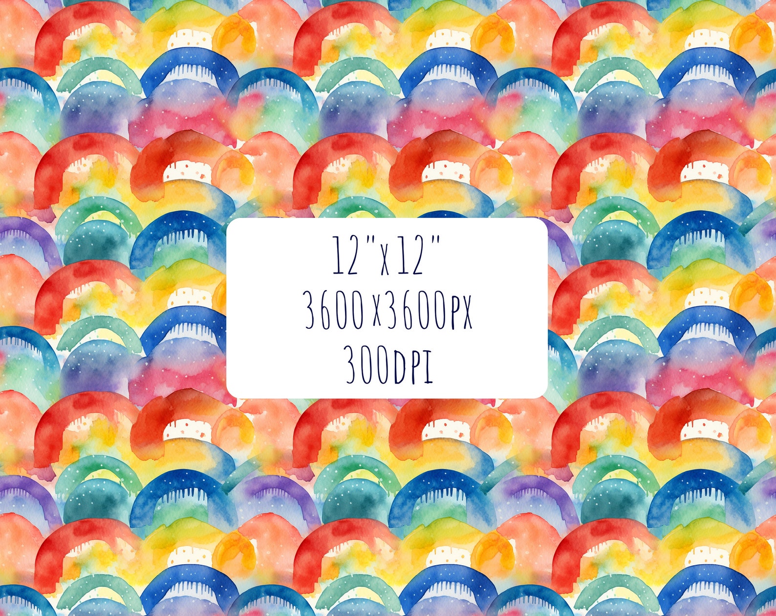 Rainbow Digital Paper Seamless Pattern Colored Pattern. - Etsy