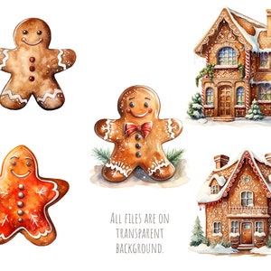 Gingerbread Clipart, Christmas Clipart, Winter Clipart, Cooky Clipart ...