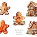 Gingerbread Clipart, Christmas Clipart, Winter Clipart, Cooky Clipart ...