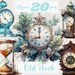 Clock Clipart. Vintage Clipart, Retro Clip Art, Boho. Watch, Hourglass ...