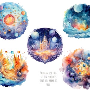 Celestial Clipart, Night Sky Clipart, Magic Clipart, Moon Clipart ...