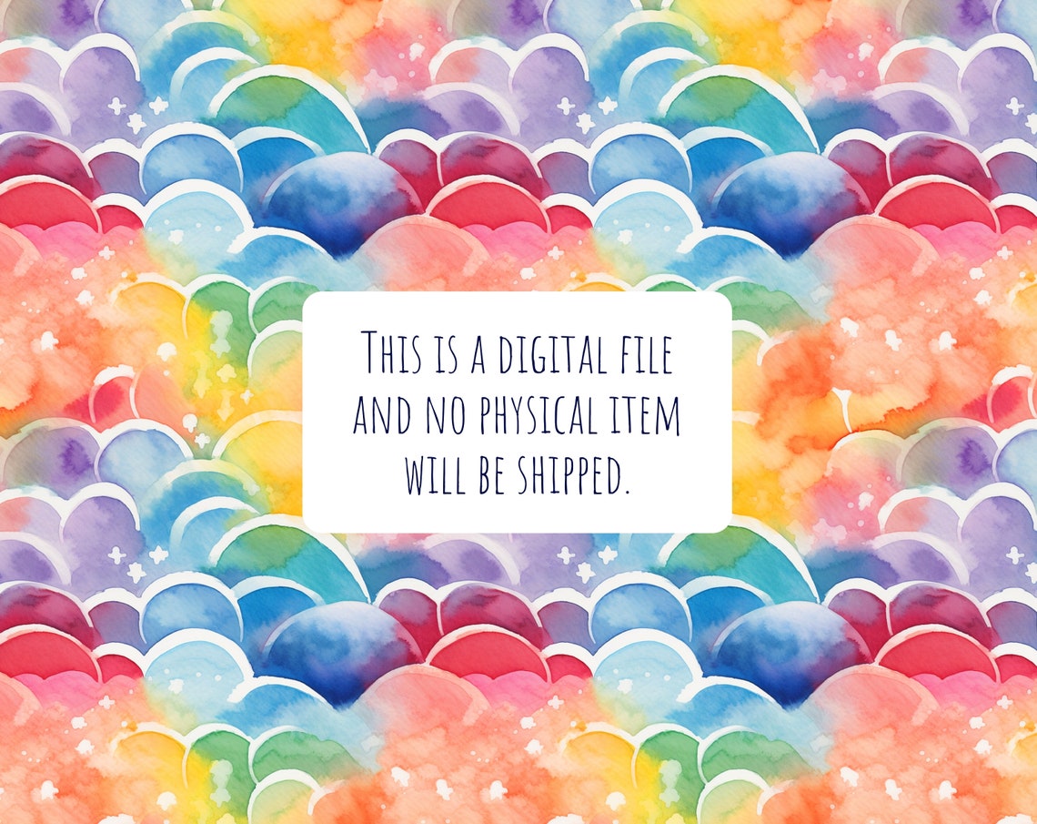 Rainbow Digital Paper Seamless Pattern Colored Pattern. - Etsy