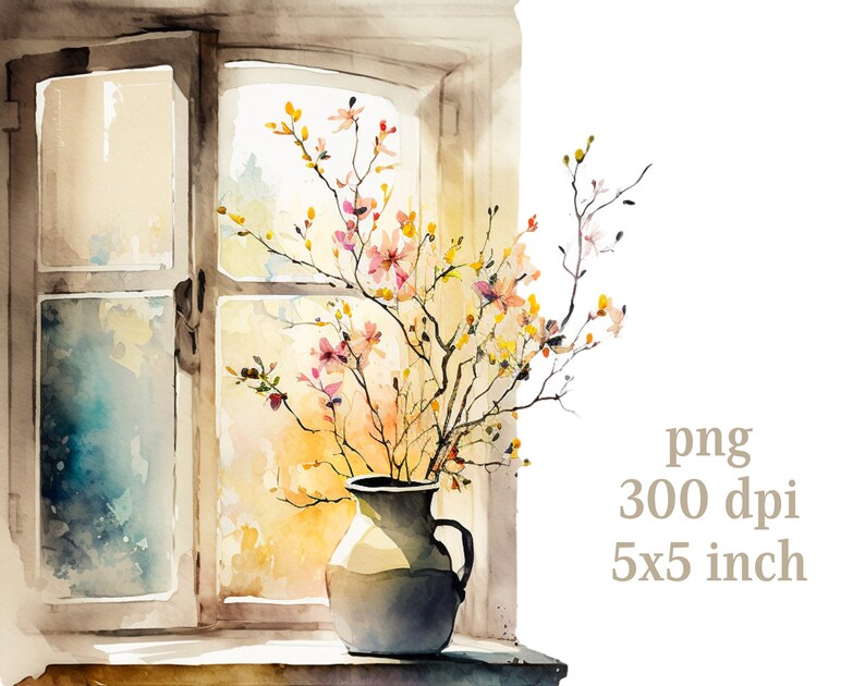 Window Clipart Spring Windows Clip Art Png. Digital - Etsy