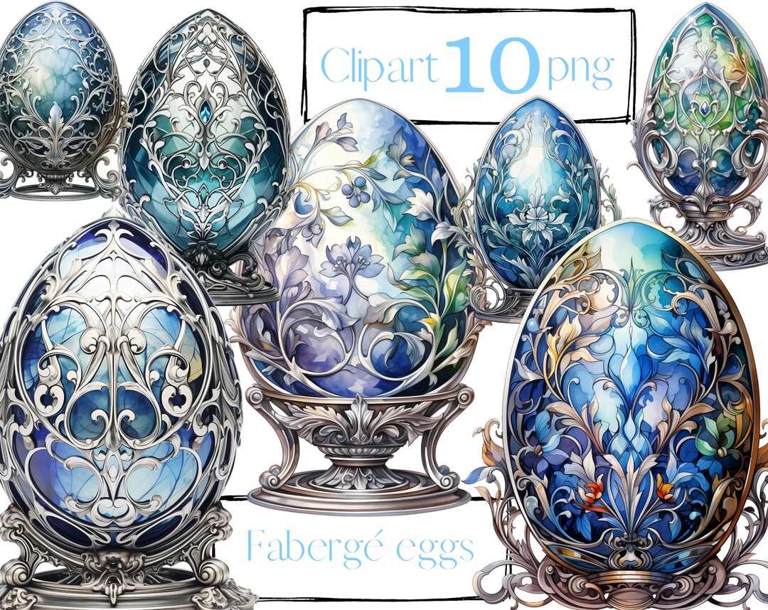 Easter Clipart, Faberge Egg, Easter Eggs Clipart, Boho Easter, Junk ...