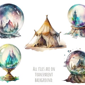 Future Prediction Clipart, Magic Clipart, Crystal Ball, Tarot Cards ...