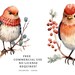 Winter Birds Clipart Christmas Clipart Winter Clipart Bird - Etsy