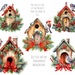 Birdhouse Clipart, Winter Birds Clipart, Christmas Clipart, Winter ...