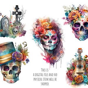 The Day of the Dead Clipart, Halloween Clipart, Día De Muertos, Mexican ...