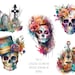 The Day of the Dead Clipart Halloween Clipart Día De - Etsy