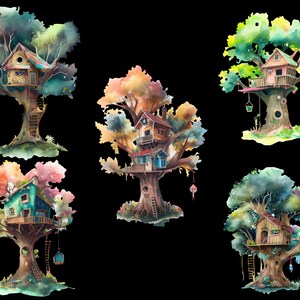 Treehouse Clipart, Tree House Clip Art, Png. Digital Watercolor. Free ...