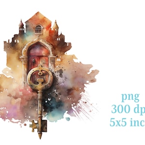 Key Clipart. Vintage Clipart, Retro Clip Art, Boho. Old Key, Png ...