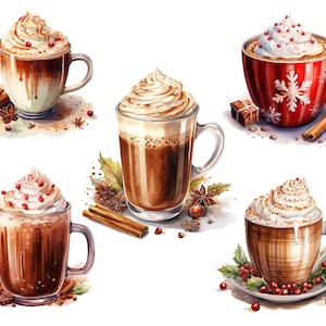 Hot Chocolate , Drinks Clipart, Christmas Clipart, Winter Clipart ...