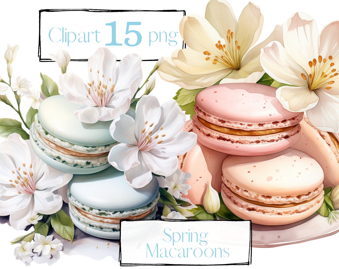Macaroon Clipart, Cakes Clipart, Sweets Clip Art, St. Valentine's Day ...