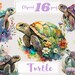 Turtle Clipart Nautical Clipart. Ocean Animal. Sea Animals - Etsy