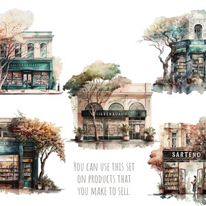 Spring Bookstore Clipart, Book Shop Clip Art, Png. Digital Watercolor ...