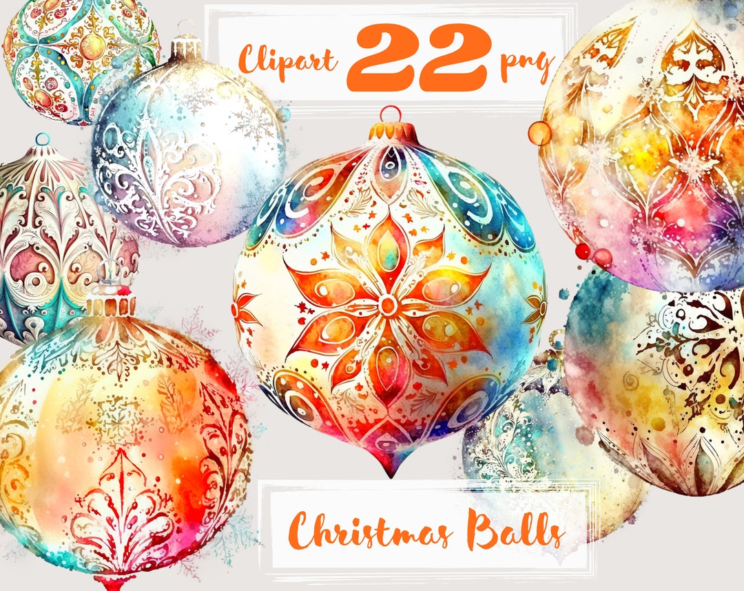 Christmas Balls Clipart. Christmas Decorations Clipart. Christmas ...