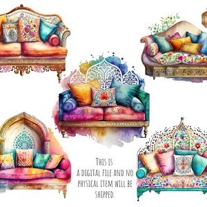 Oriental Sofa Clipart, Oriental Interior, Arabic, Divan. Vintage ...