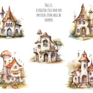 Boho Fairy House Clipart, Png. Magic Cottage. Elf Village. Digital ...