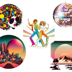 Disco Clipart. Vintage Clipart, Retro Clip Art, Boho. Png. Dance ...
