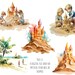 Sand Castle Clipart. Beach Clip Art. Vacation Clipart. Sea Resort ...