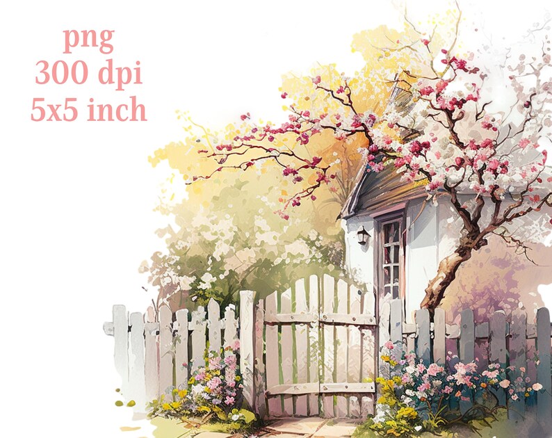 Gate Clipart Spring Gate Clip Art Door Png. Digital - Etsy