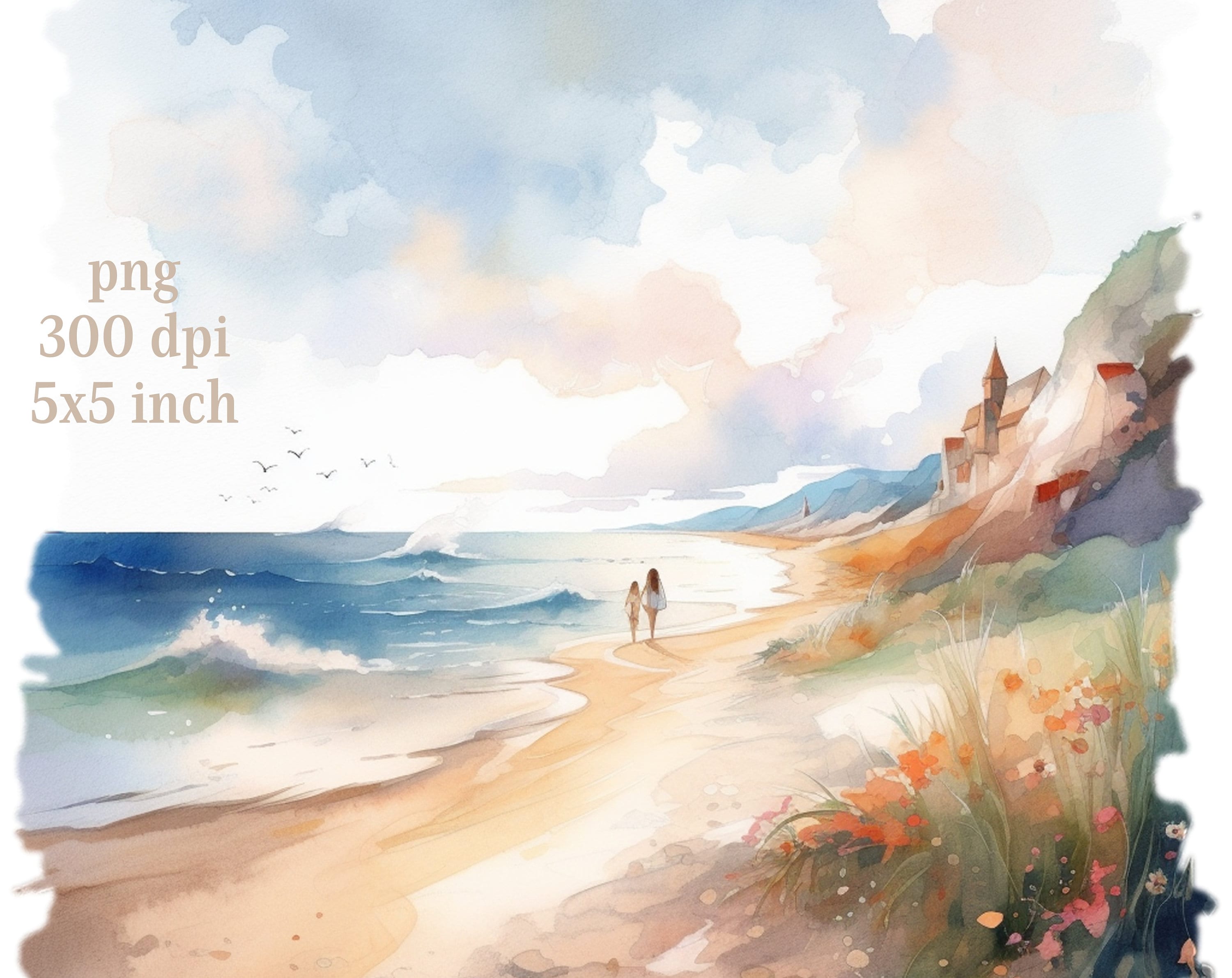 Beach Clipart. Sea Clipart Seaside Clip Art Seashore - Etsy Australia