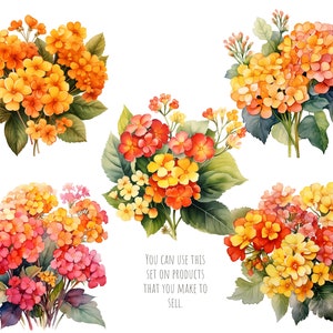 Yellow Flowers PNG, Watercolor Floral Clipart Bouquets, Boho Bouquets ...