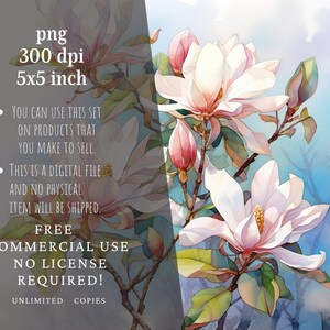 Magnolia Digital Paper Magnolia Pattern Floral Paper. - Etsy