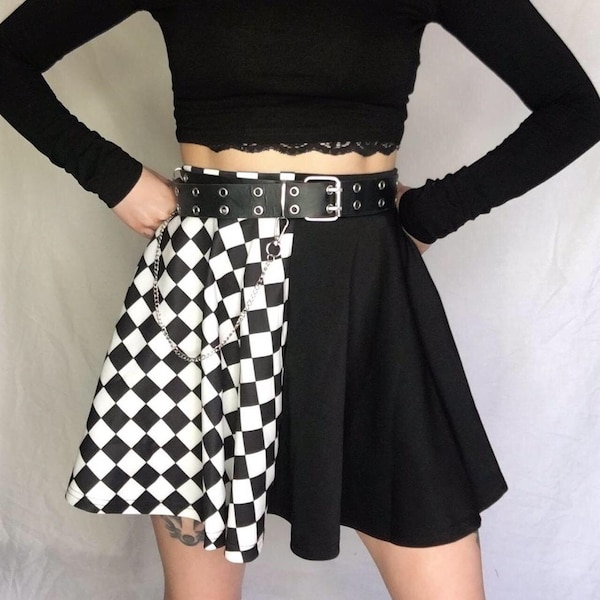 Checkered Skirt - Etsy