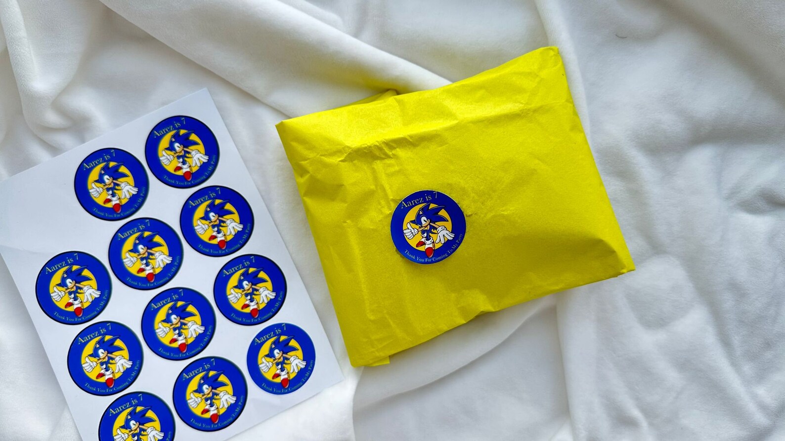 Personalised Shadow Sonic Birthday Stickers Sonic the Hedgehog Stickers ...